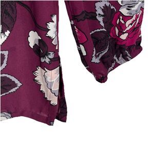 LOFT | Tops | Loft Outlet Women Large Purple Floral Print Long Sleeve ...